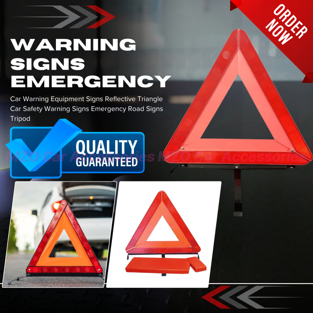 Reflective Car Warning Equipment Signs Triangle Car Safety Warning ...