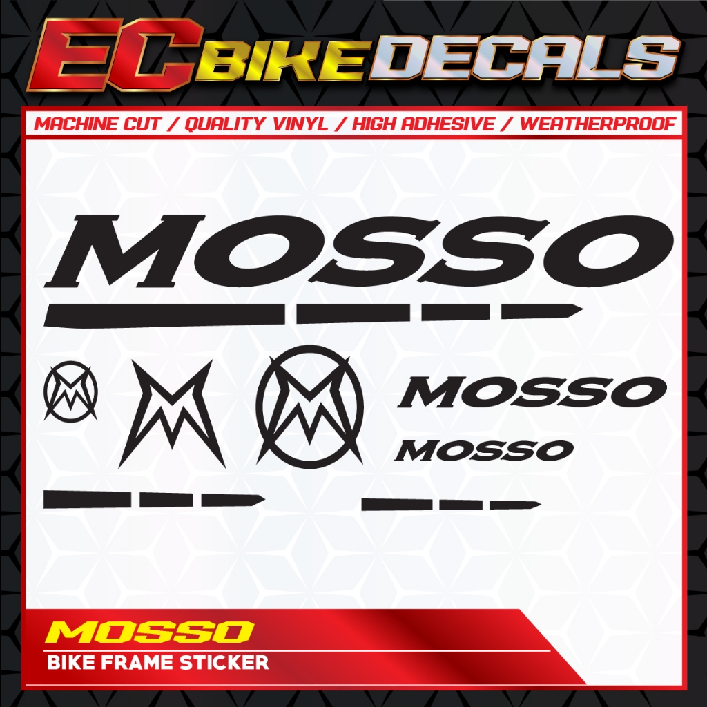 EC Bike Decals Mosso Frame Vinyl Sticker for Mountain Bike/Road Bike ...