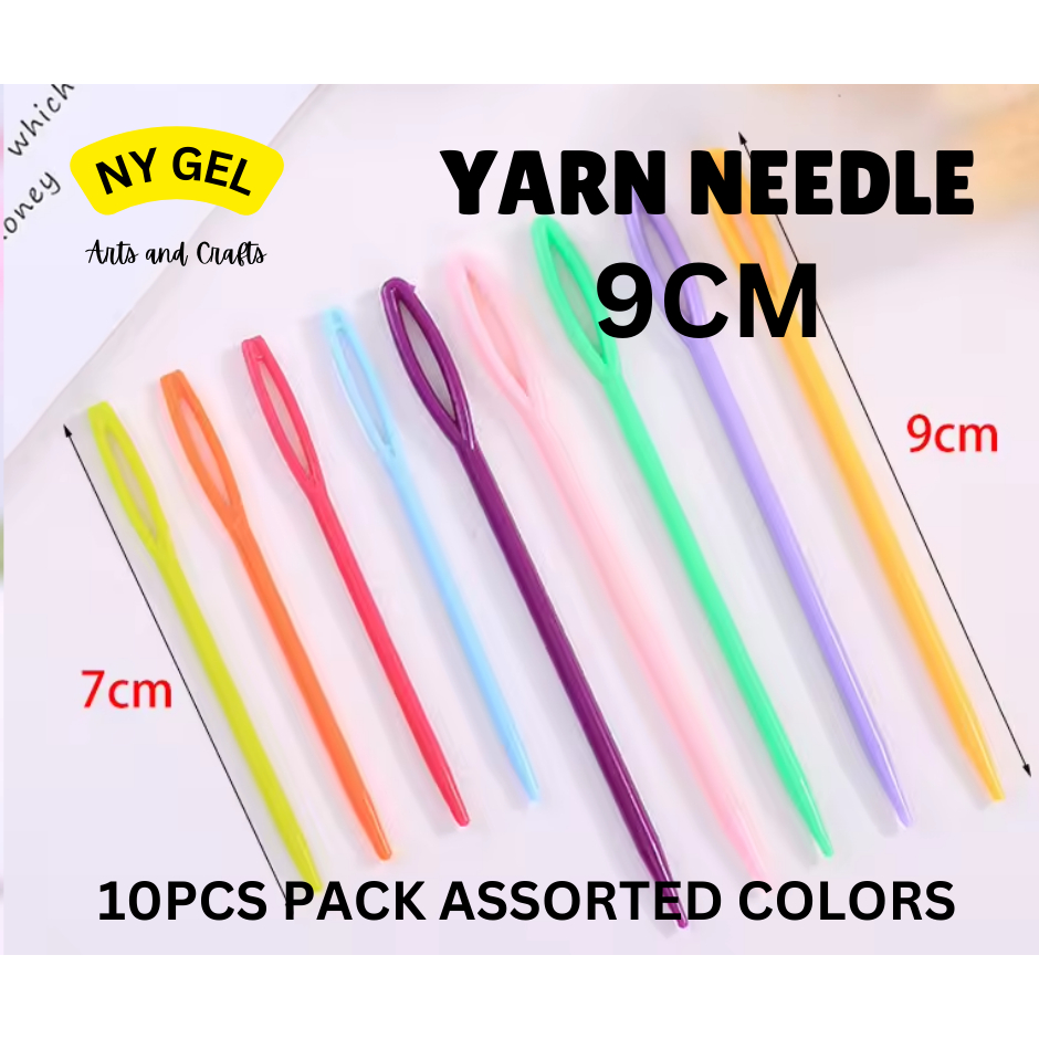 10PCS OR 50PCS Yarn Needles Assorted Colors 5.5 7 AND 9cm Plastic ...