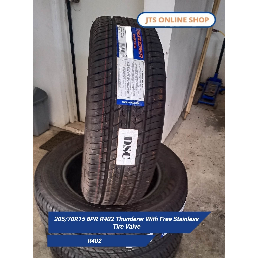 205/70R15 8PR R402 Thunderer With Free Stainless Tire Valve | Shopee ...