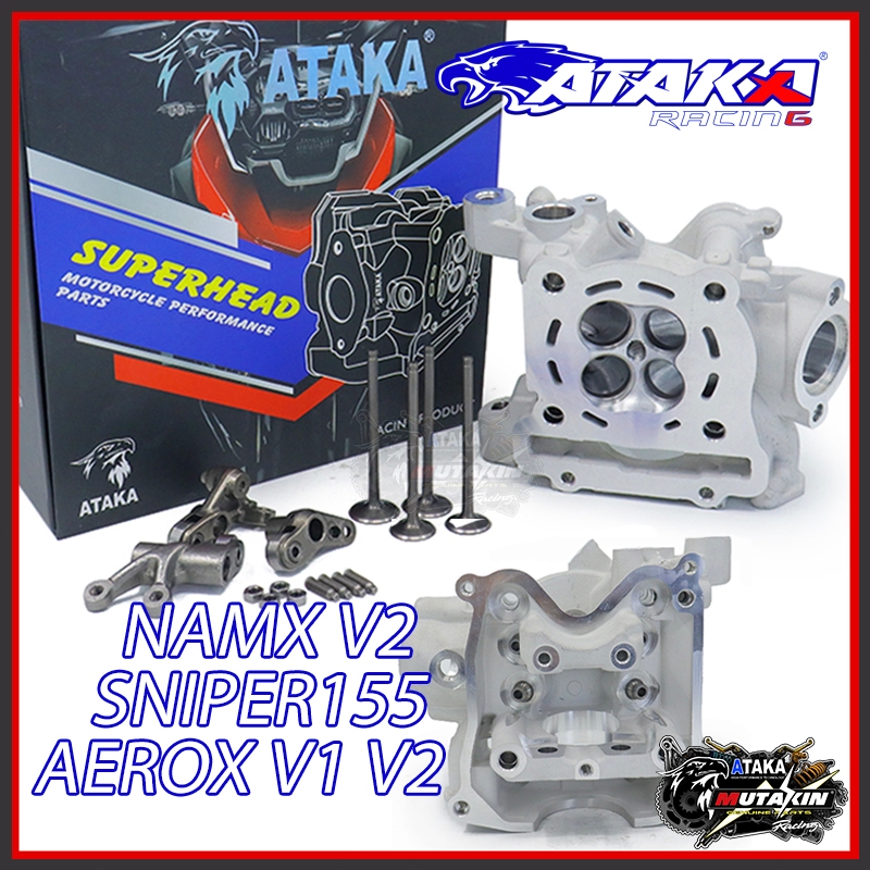 ATAKA Racing CNC Cylinder Head AEROX V1 V2 / NMAX V2 /Sniper155 20/23 ...