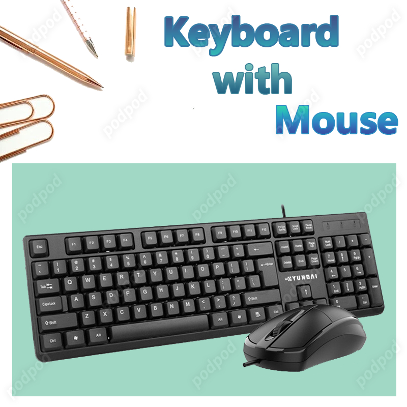 Universal Office Keyboard Mouse Set USB Wired Keyboard For Desktop ...