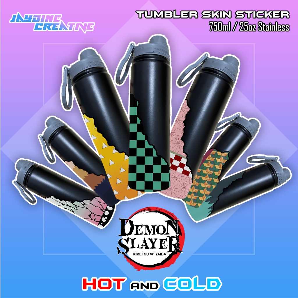 Demon Slayer Tumbler Skin Sticker, Indoor Outdoor Vinyl Sticker, Waterproof & Non-Faded | Shopee ...