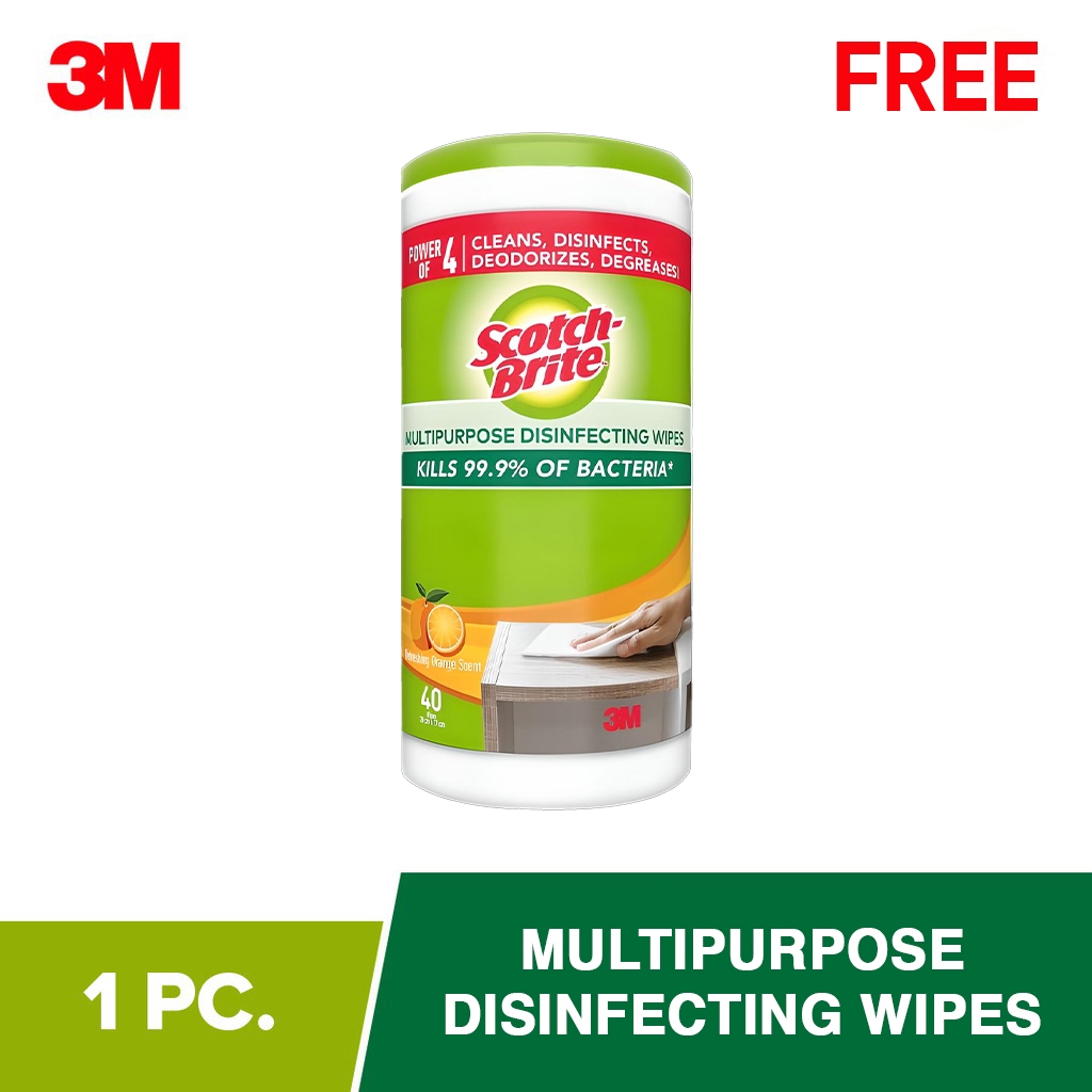 3M FREE-MULTIPURPOSE DISINFECTING WIPES | Shopee Philippines