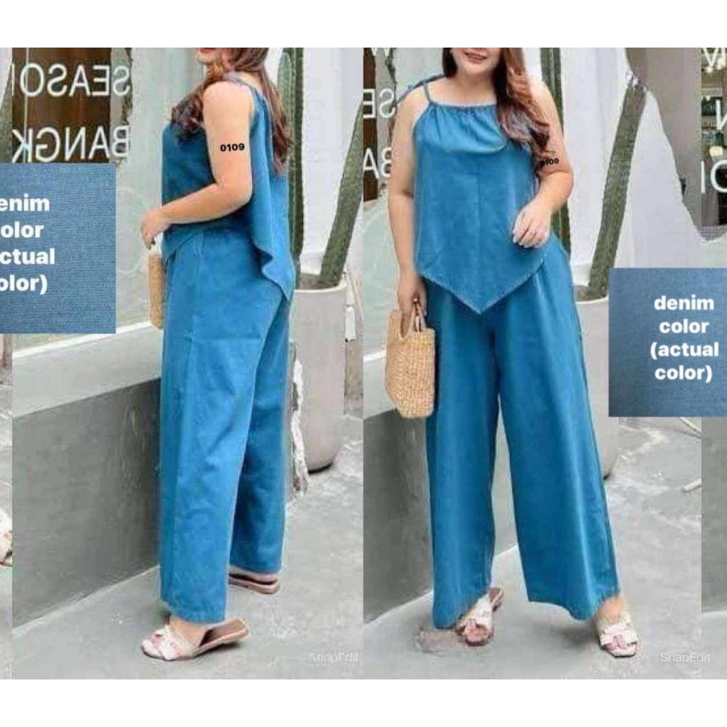 BKK THAILAND LINEN PLUS SIZE COORDS SET | Shopee Philippines