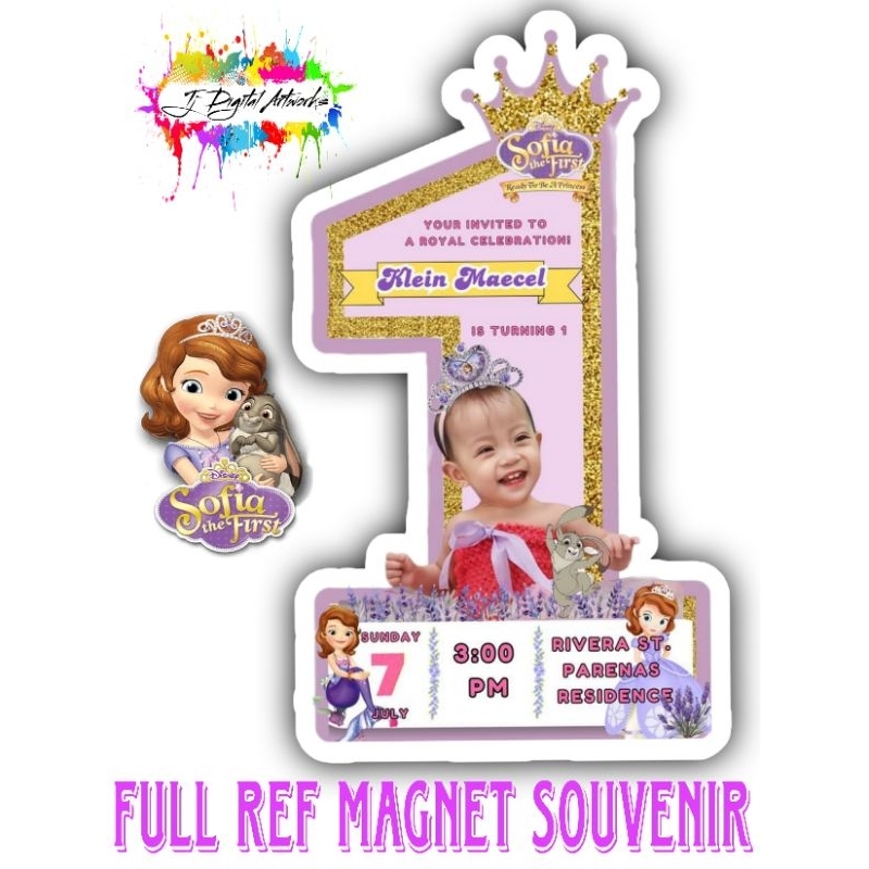 NUMBER CUT OUT REF MAGNET SOUVENIRS FOR BIRTHDAY AND CHRISTENING ...