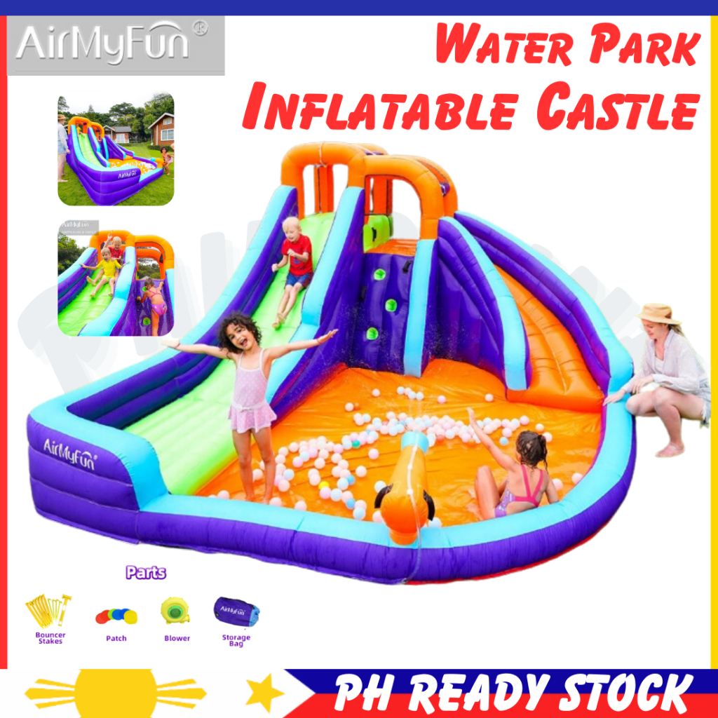 【READY STOCK】 Water inflatable slide outdoor game kids pool Inflatable ...