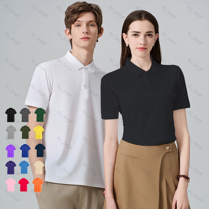 POLO unisex polo shirts daily wear multiple color classic women's golf ...