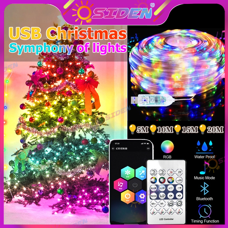 OSIDEN christmas lights USB fairy lights 5/10/15/20M led strip light ...