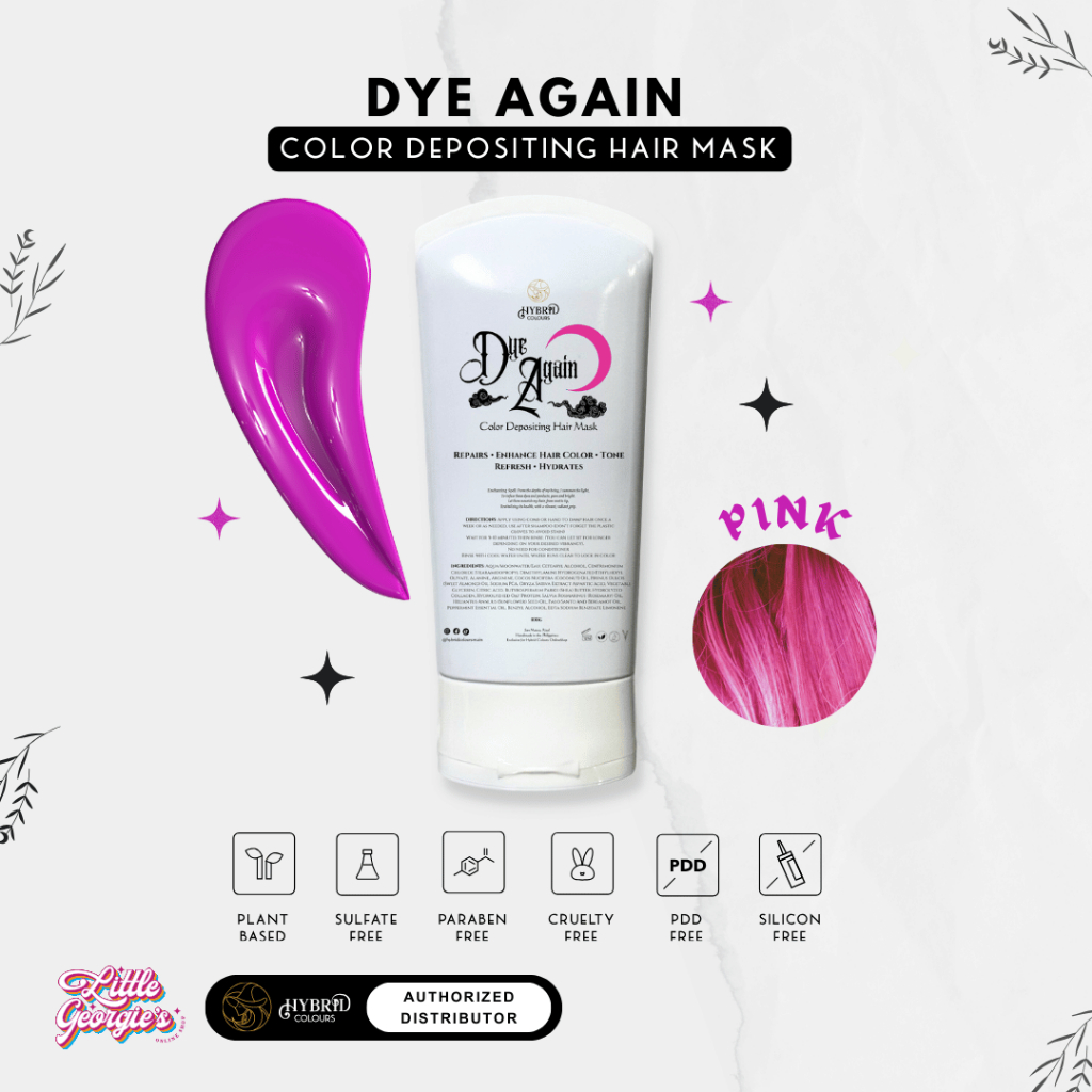 Hybrid Colours Dye Again 100g - PINK [Color Depositing Hair Mask ...