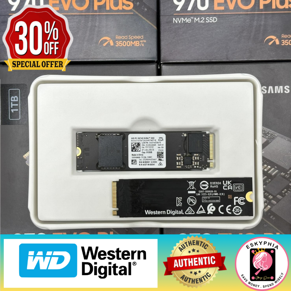 512gb Western Digital PC SN740 5000mb/s GEN 4.0X4 NVMe SSD for PC ...