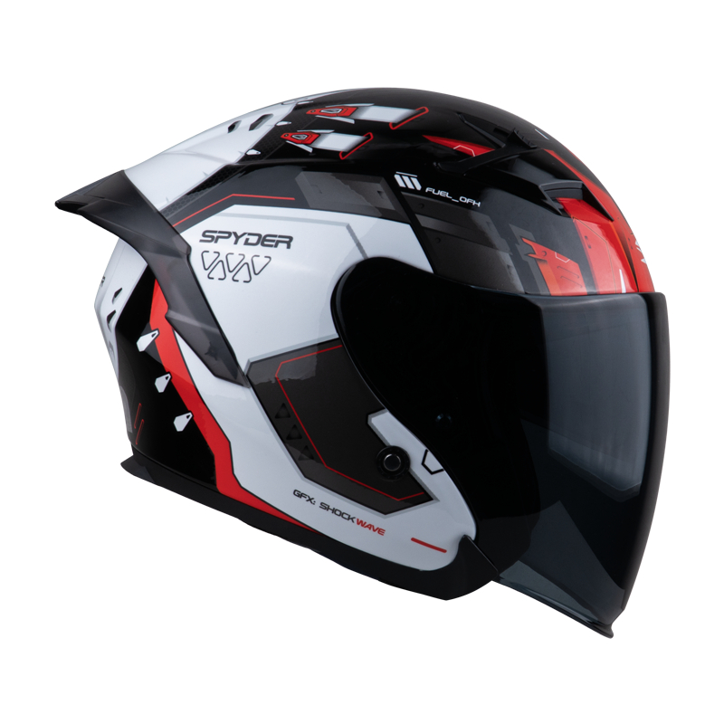 Spyder Fuel GD - SHOCKWAVE S5 Open-face Helmet with Dual Visor (Free ...
