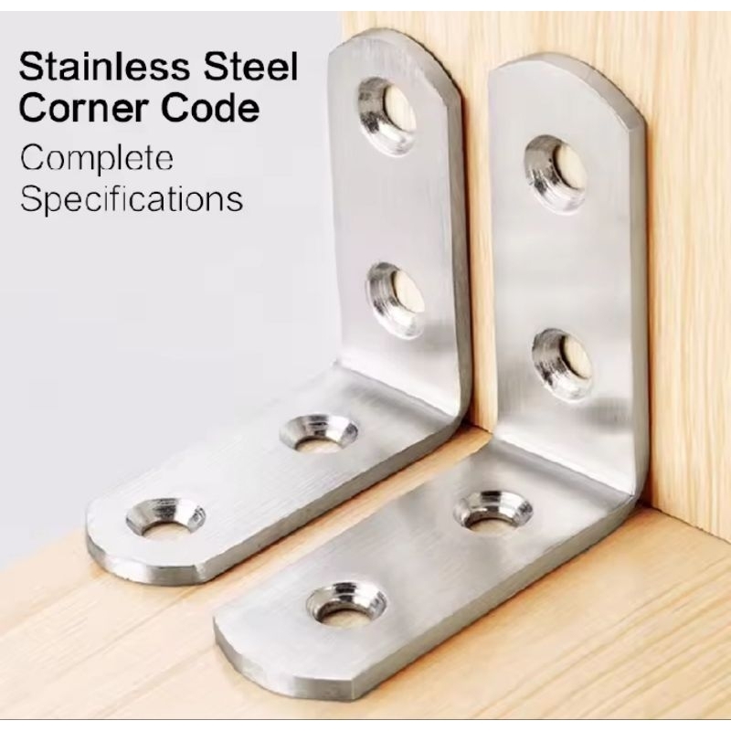 3pcs L Bracket Corner Brace Stainless Steel, Metal Corner Bracket for ...
