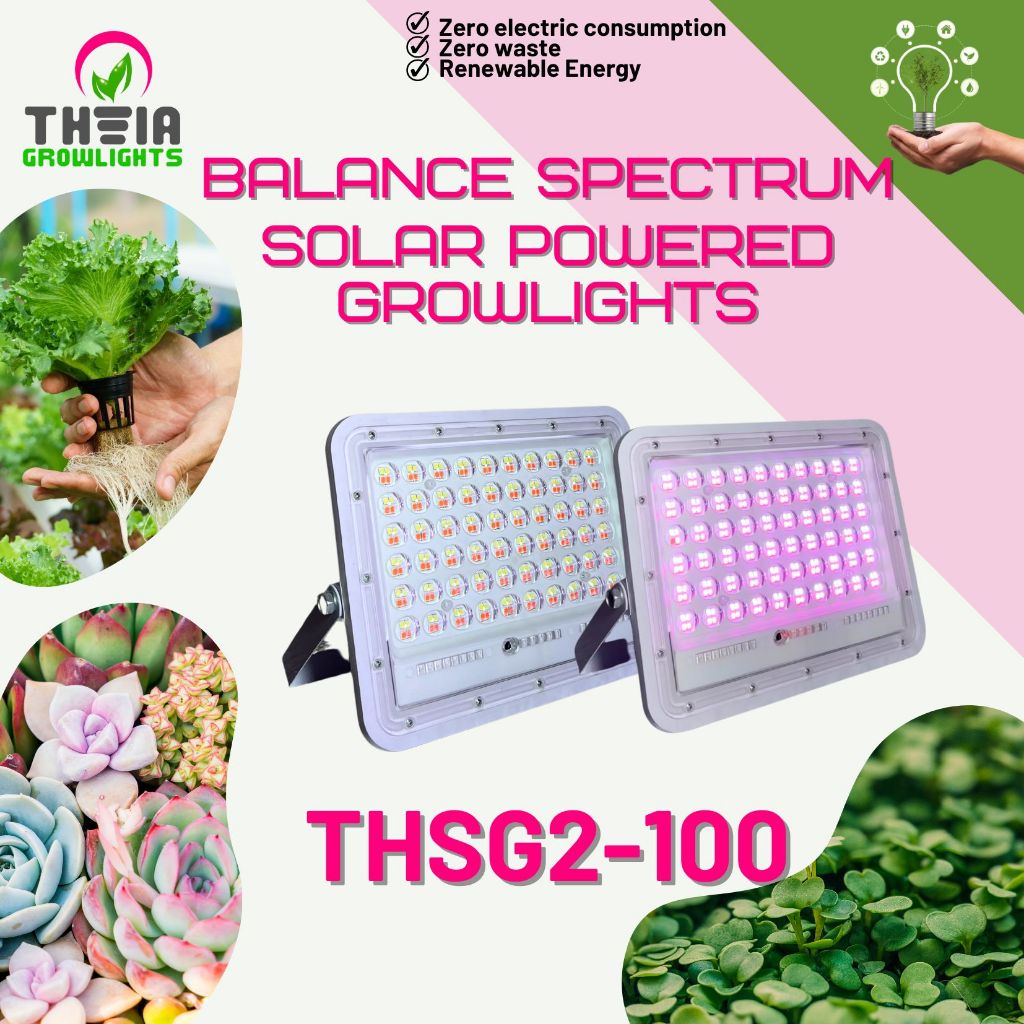THEIA Solar Grow light 100 Watts-Eco-Friendly Solar Powered Grow Light ...