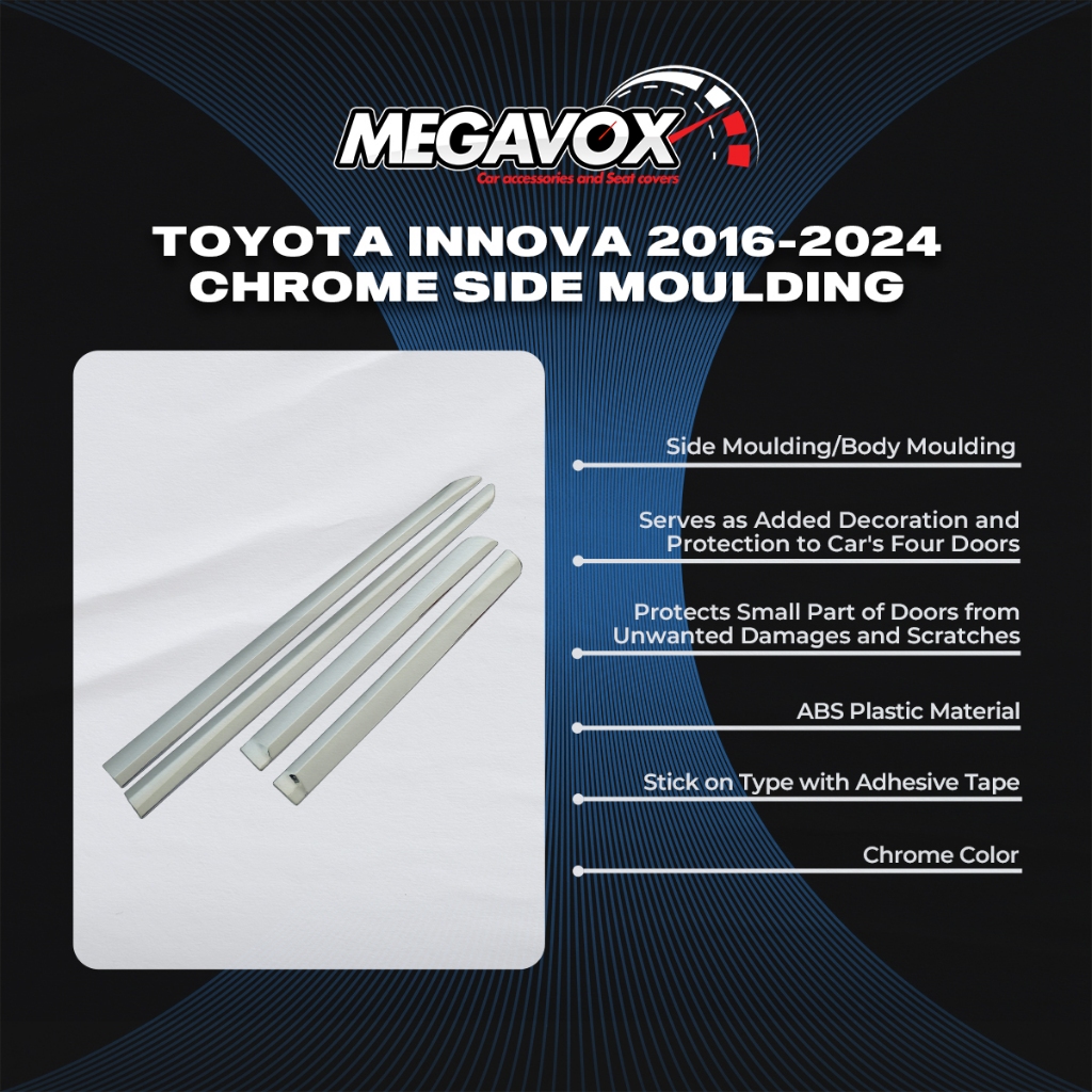 Toyota Innova 2016-2024 Chrome Side Moulding | Shopee Philippines