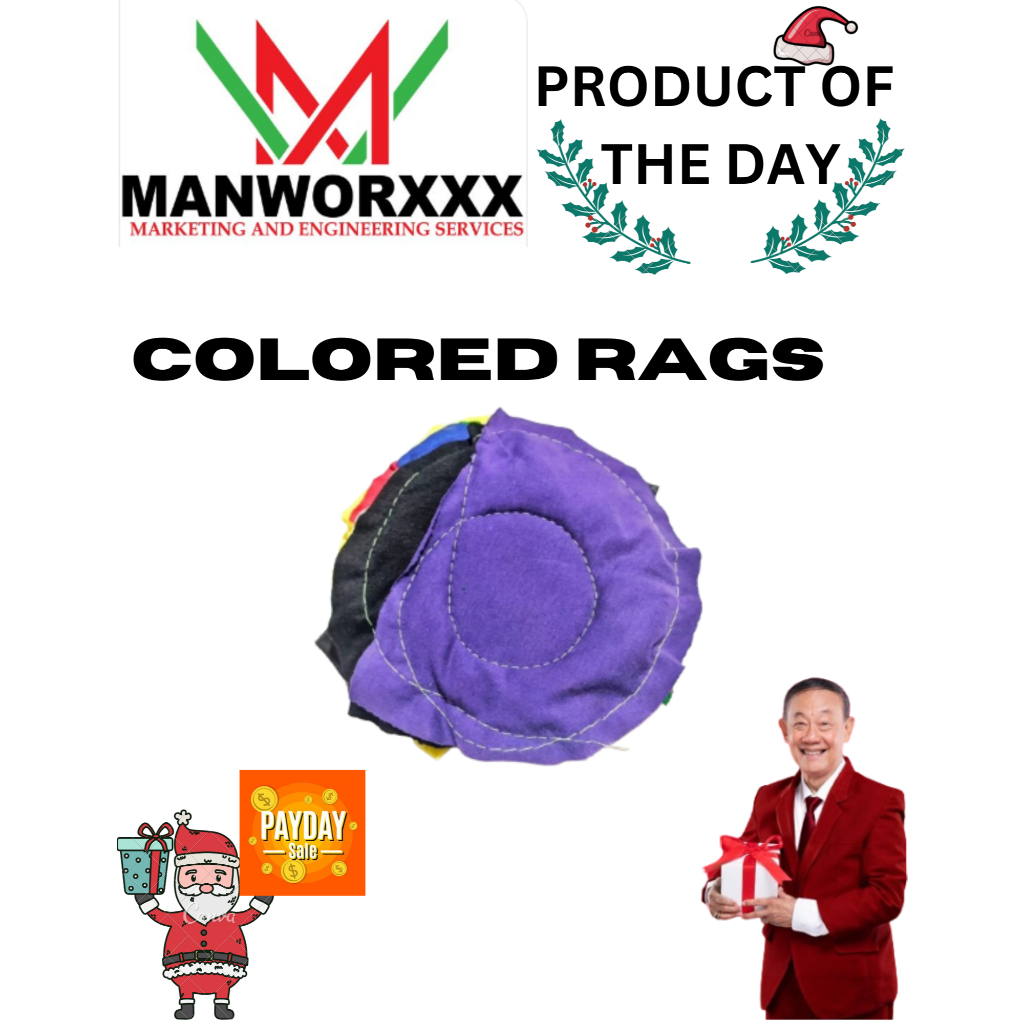 All Purpose Round Rags Colored (100 Pcs)Basahang Bilog Me Kulay Isang ...