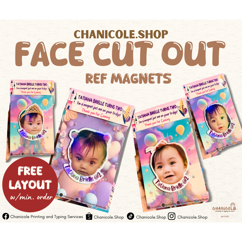 FACE CUT OUT Ref Magnets for souvenir with Backing & Banner | Shopee ...