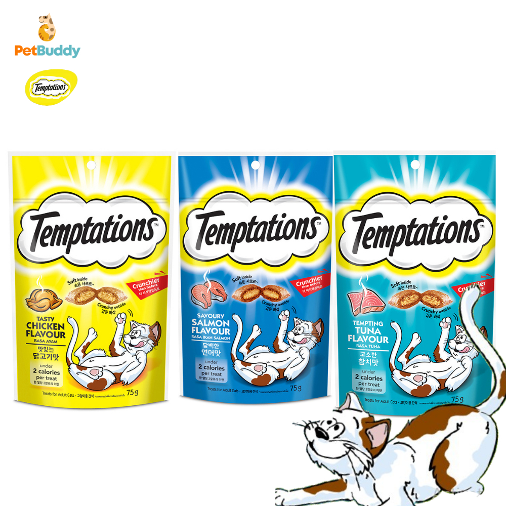 Temptations Crunchy Cat Treats 75g | Shopee Philippines
