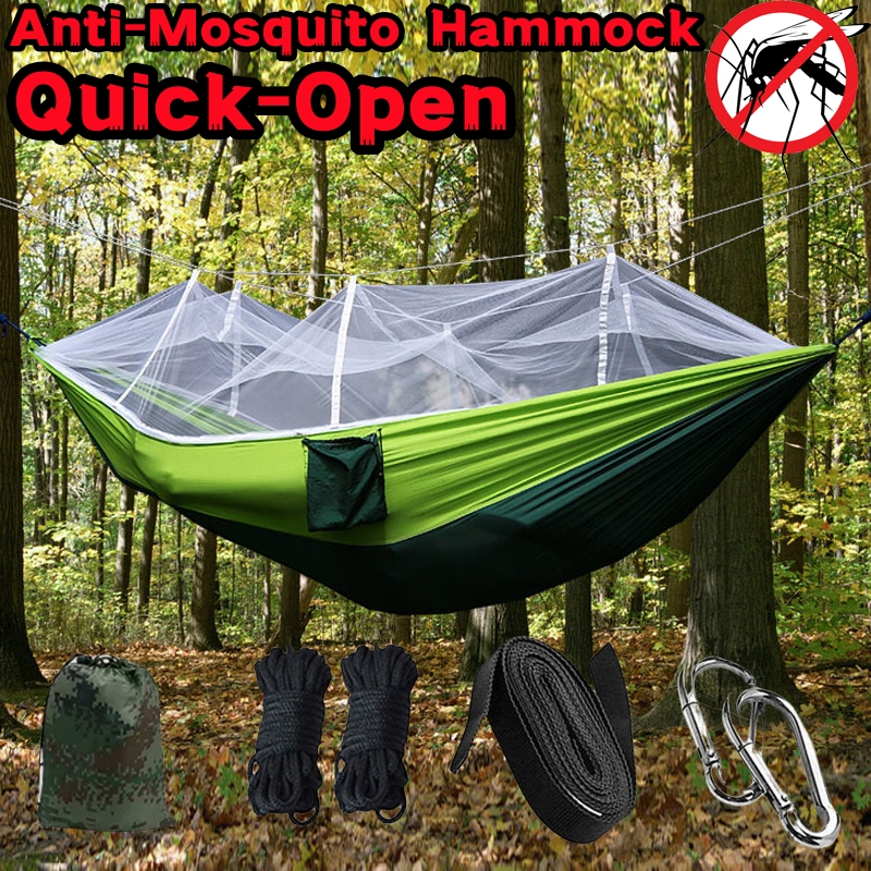 Hammock with mosquito net Outdoor camping duyan hiking army portable ...