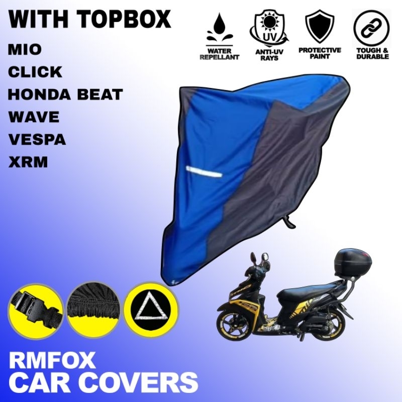 Motor Cover with Topbox (Mio, Click, Beat, Vespa, Wave, XRM) | Shopee ...