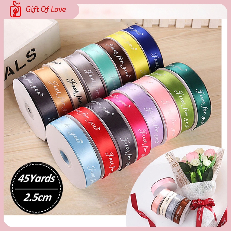 2.5cm (45 Yard/Roll) Ribbon Just For You Gift Packaging Butterfly Tie ...