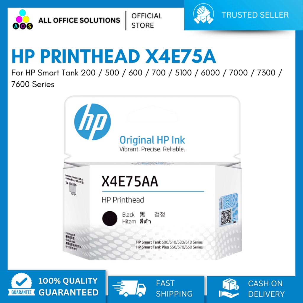 HP X4E75A Black Inktank Printhead | Shopee Philippines