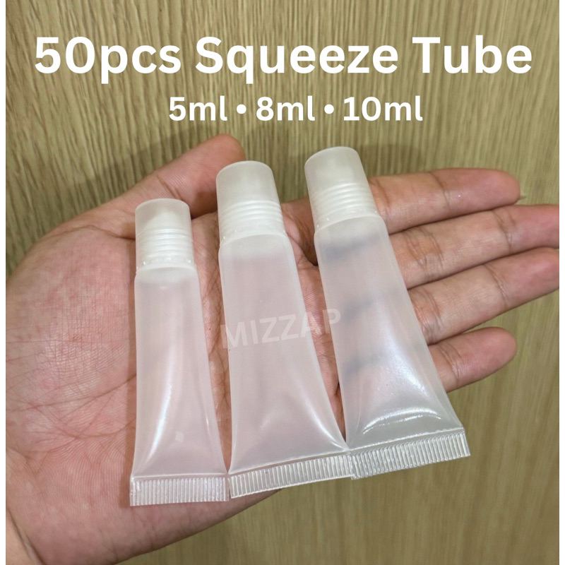50pcs Squeeze Tube 10ml 8ml 5ml Lipgloss Tube Cosmetic Packaging Travel ...