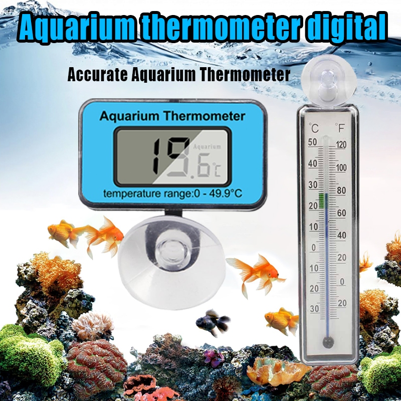 Aquarium Floating Thermometer Home Vertical Submersible Fish Tank ...