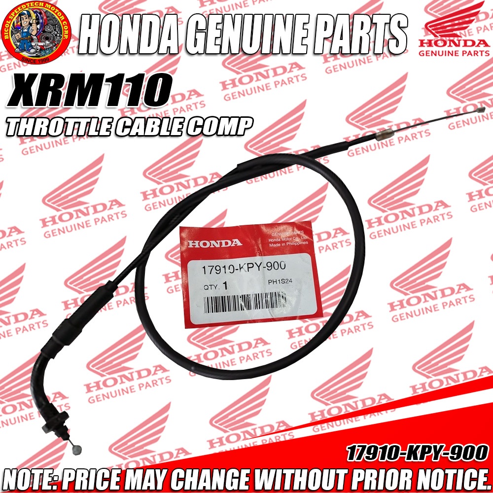 XRM 110 THROTTLE CABLE COMP (HPI) (Genuine: 17910-KPY-900) | Shopee ...