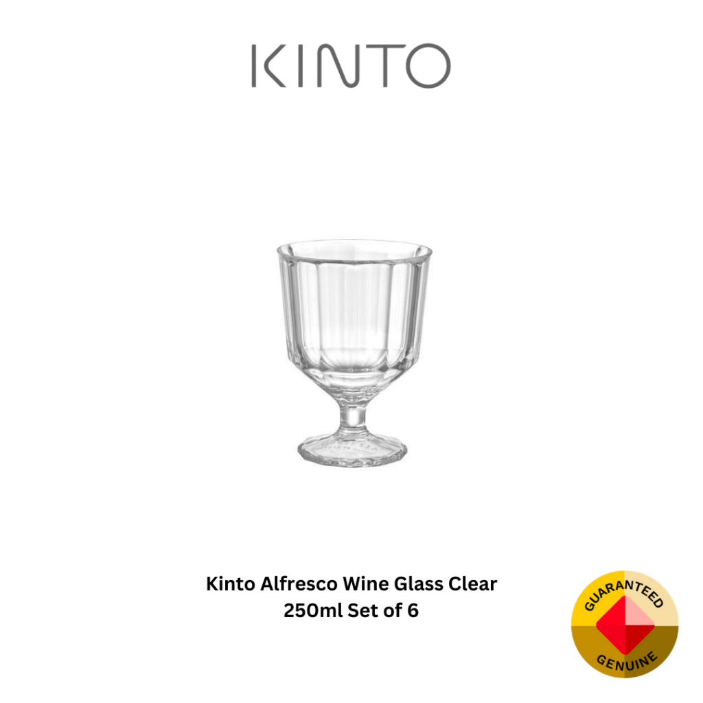 Kinto Alfresco Wine Glass Set of Six Clear 250ml | Shopee Philippines