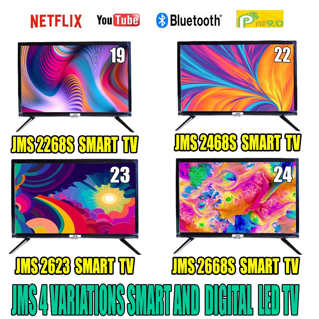 JMS SMART TV DIGITAL ISDB-T WITH BLUETOOTH LED TV WITH 4 VARIATIONS ...