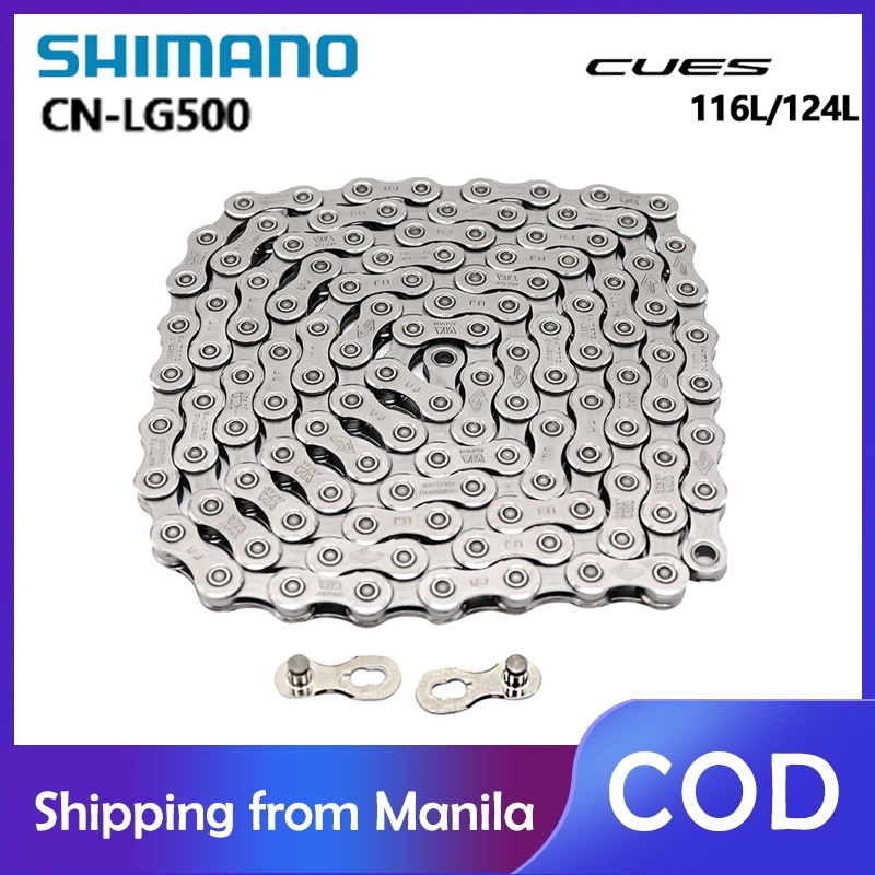 Shimano CUES LG500 9/10/11 Speed LINKGLIDE Chain for MTB Road Bike 122 ...