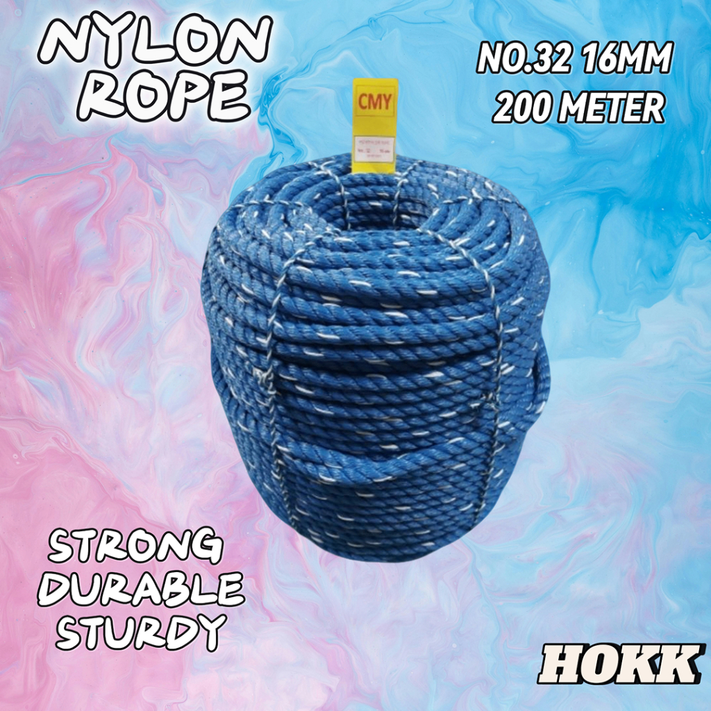 #32 16mm BLUE POLYETHYLENE ROPE (200 Meters)/NYLON ROPE/LUBID/TALI | Shopee Philippines
