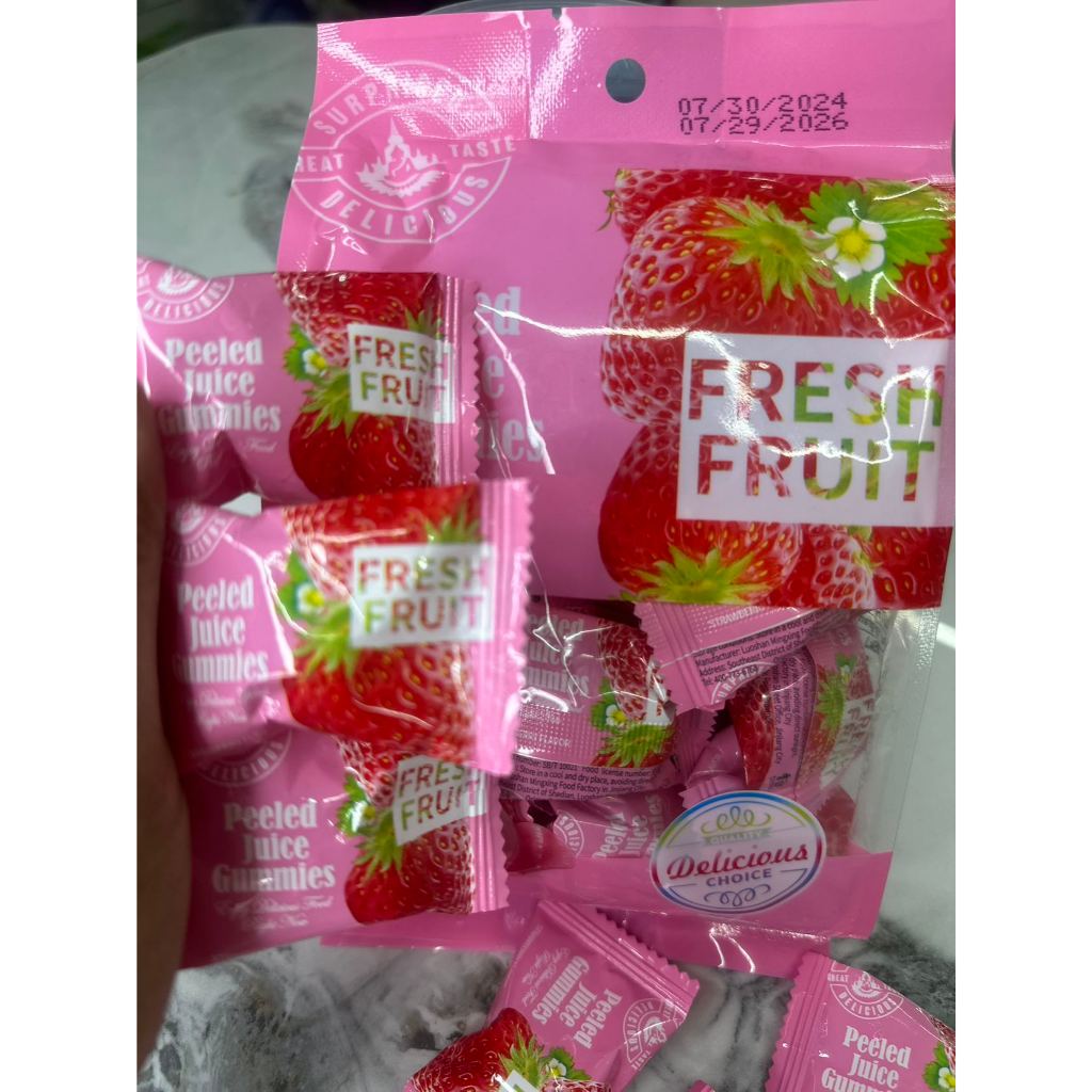 A7160 Strawberry fruit gummy | Shopee Philippines