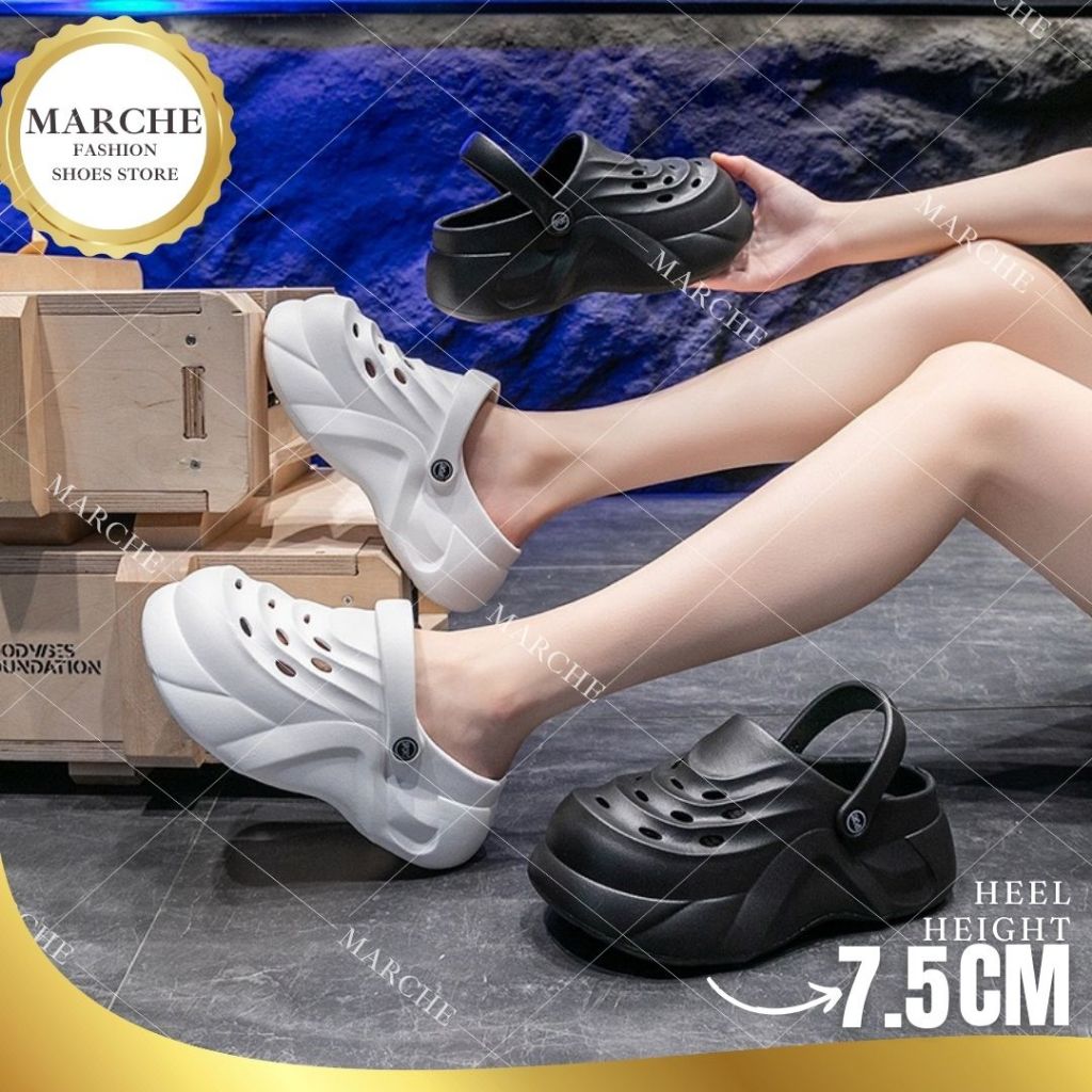 Marche Women's EVA Clogs 7.5CM Platform Lightweight Height Increasing ...