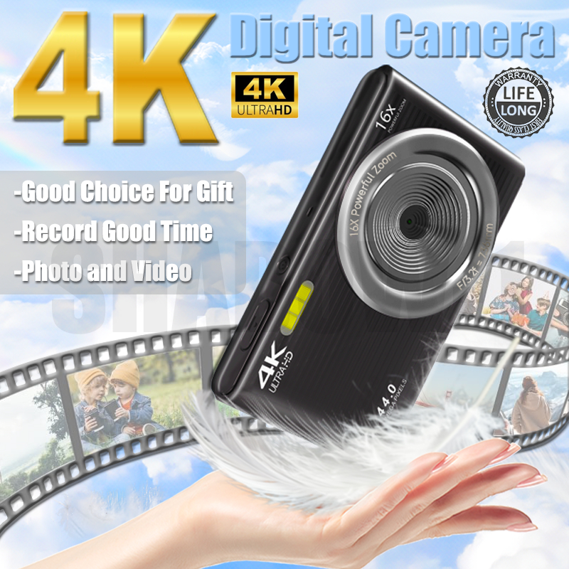 Portable 16X digital camera 4K HD camera selfie photography Instant ...