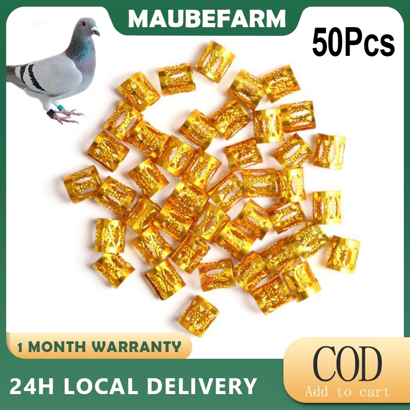 100Pcs Golden Pigeon Foot Ring Metal Clip Rings Bird Clip Marker Tag ...