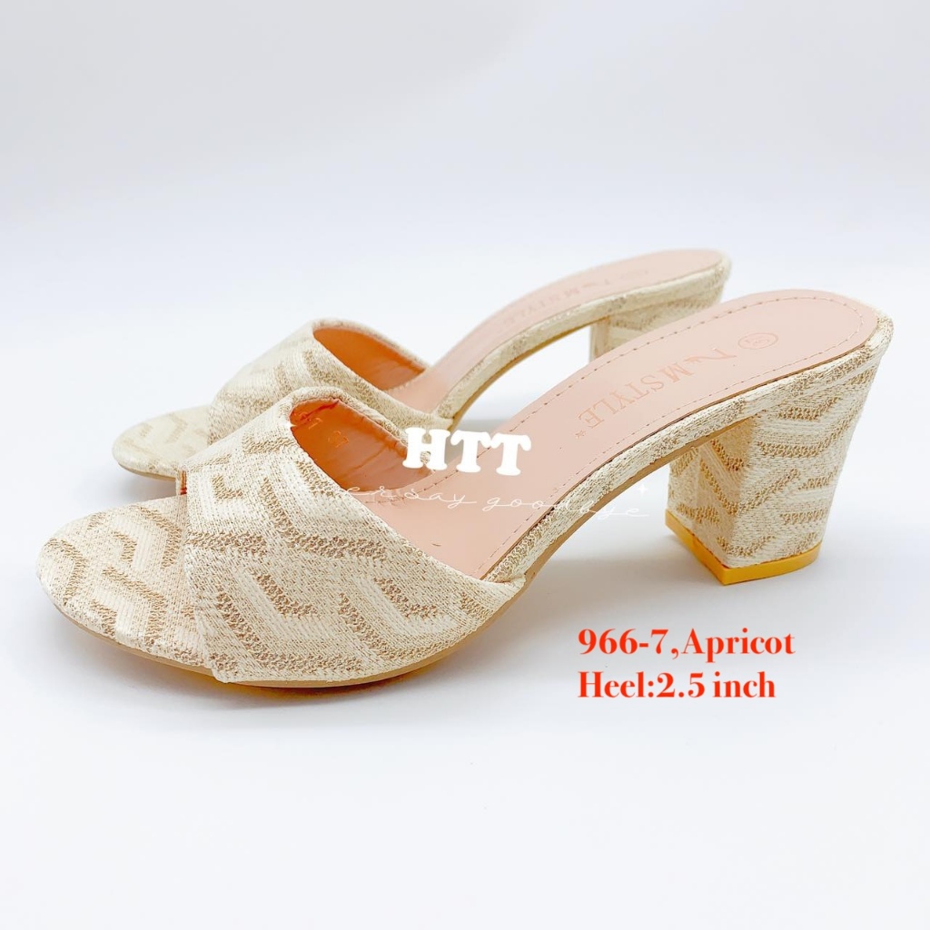 Open Toe Block Heel Sandals Slippers Slides for Women | Shopee Philippines