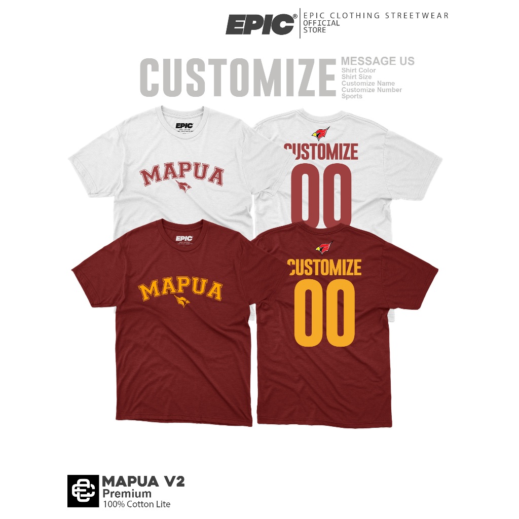 UNIVERSITY SHIRT - MAPUA V2 - ADULT AND KIDS - COTTON AND DRIFIT ...