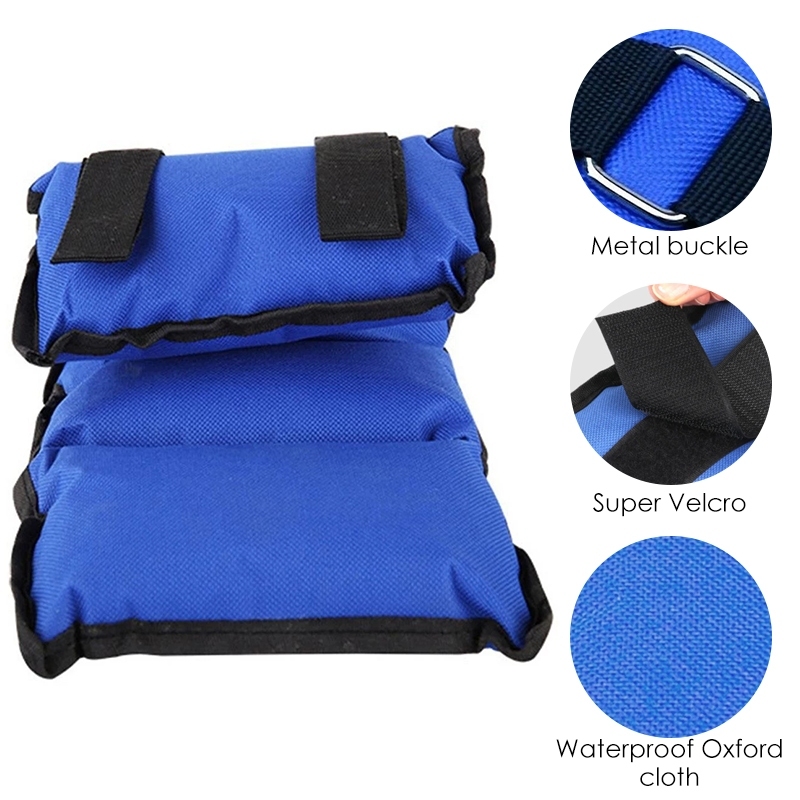 1kg-4kg Adjustable Pair Set Leg Ankle Wrist Iron Sand Bag Weights Strap ...
