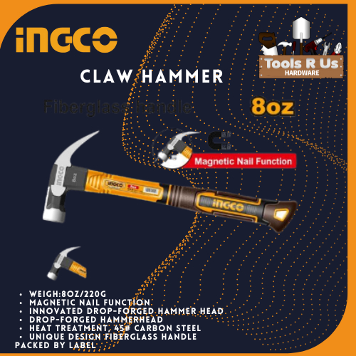 INGCO Claw Hammer HCH81008 | HANDTOOLS | MERVILLE | Shopee Philippines