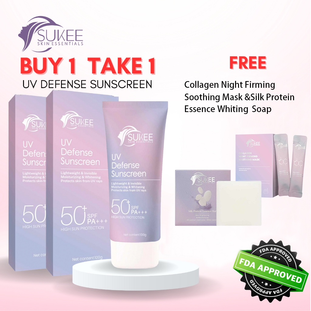 [BUY 1 TAKE 4]2 Sukee UV Defense Sunscreen +Silk Protein Essence ...