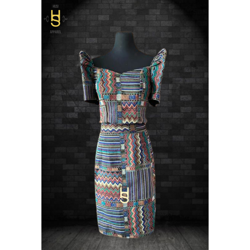 HUSI Ethnic Inabel top and skirt- Filipiniana | Shopee Philippines