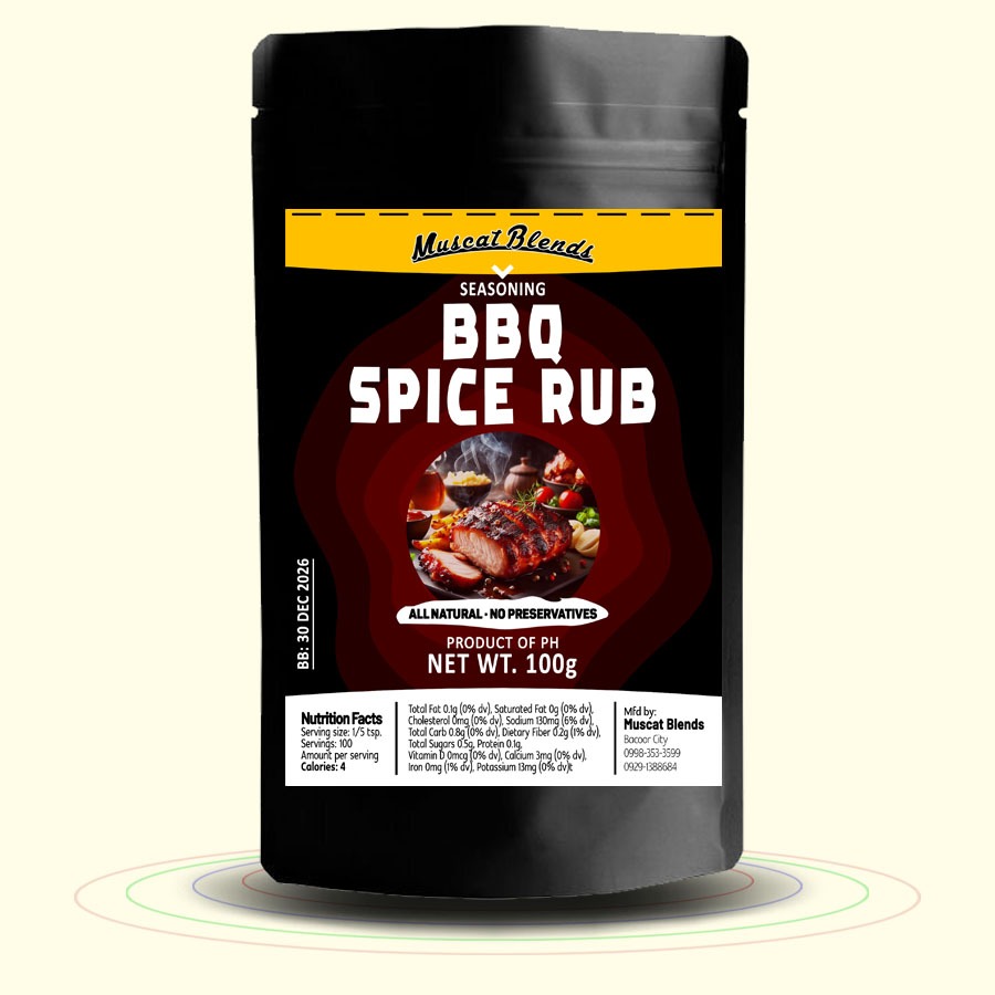 MUSCAT BLENDS BBQ SPICE RUB SEASONING 100g | Shopee Philippines