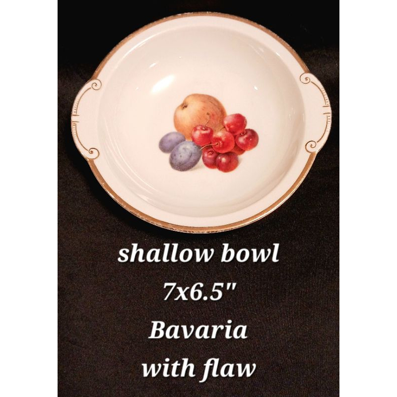vintage Bavaria west germany shallow fruit design bowl with minor flaws ...