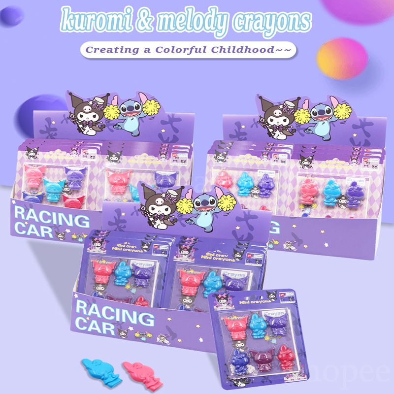 6 Colors No-dirty Hands Crayon Case Fantasy Sanrio Series Crayons ...