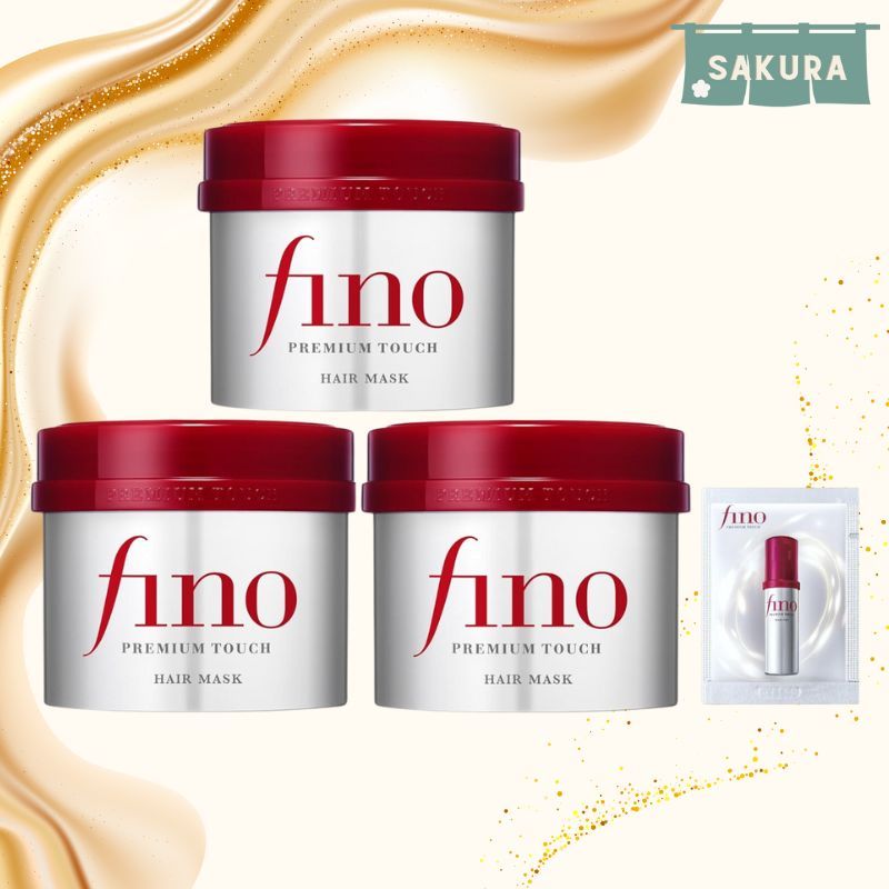 Fino Premium Touch Intensive Beauty Serum Hair Mask 230g x 3 Hair Damage Repair Shine ...