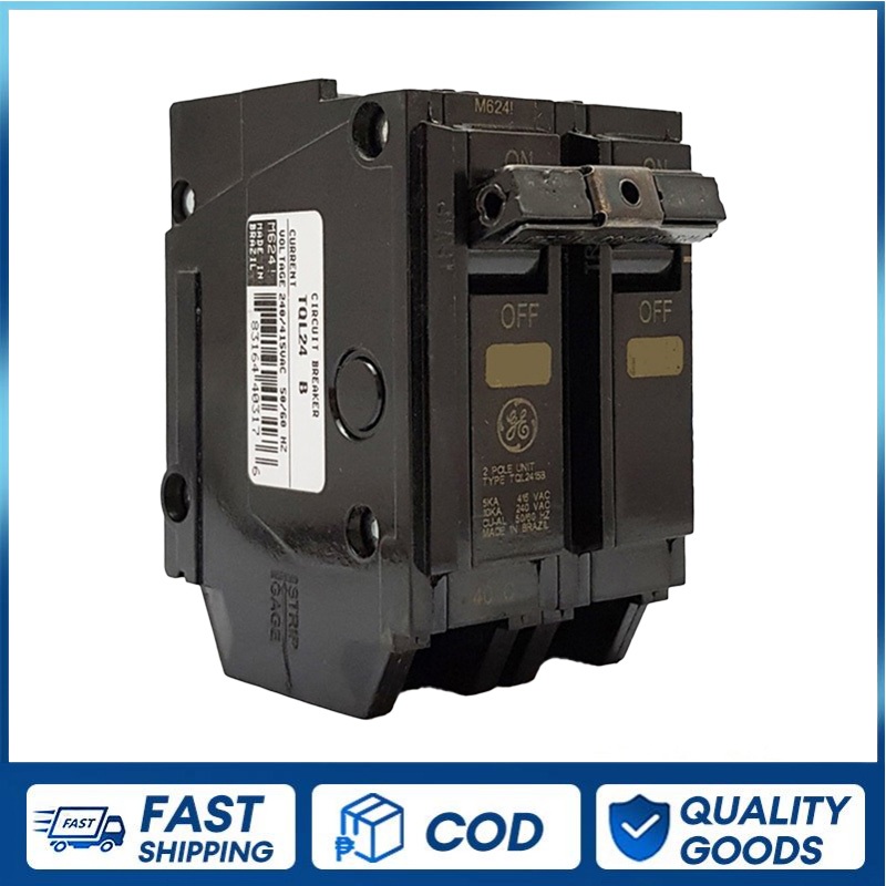 100% Original GE Circuit Breaker 2 Pole Plug-In Singapore Made 15-100 Amp | Shopee Philippines