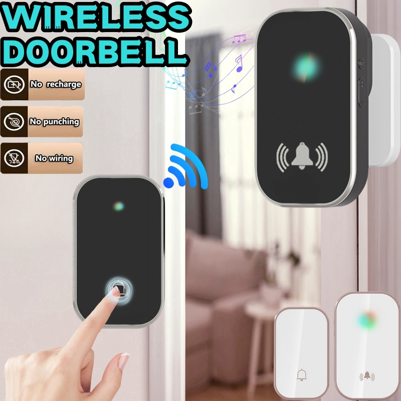 Door bell Wireless waterproof Self Powered Doorbell residential 300M ...