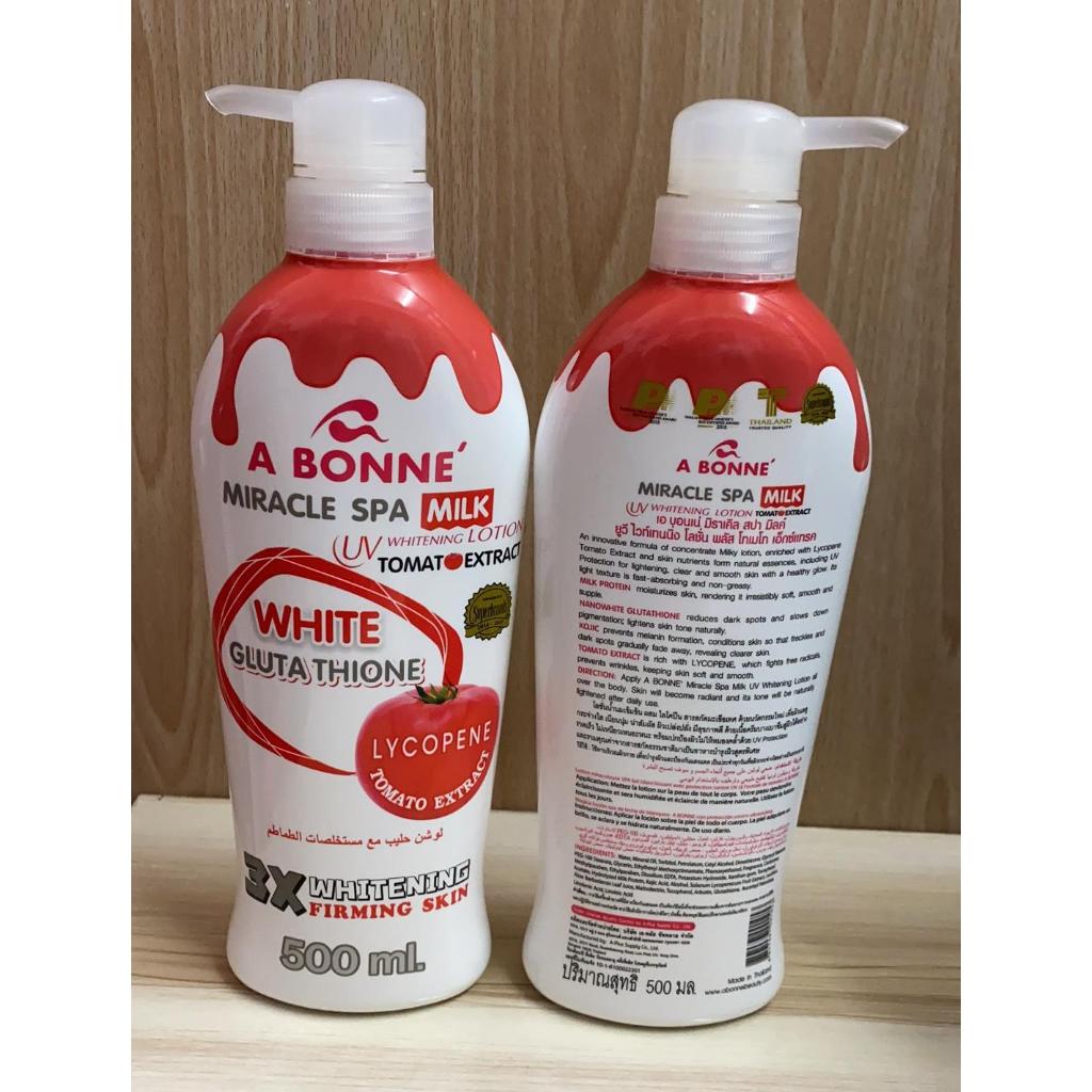 A BONNE MIRACLE MILK LOTION W/LYCOPENE TOMATO EXTRACT (500ML) | Shopee ...